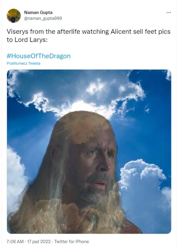 Mem z 9. odcinka serialu „Ród smoka” - galeria zdjęć